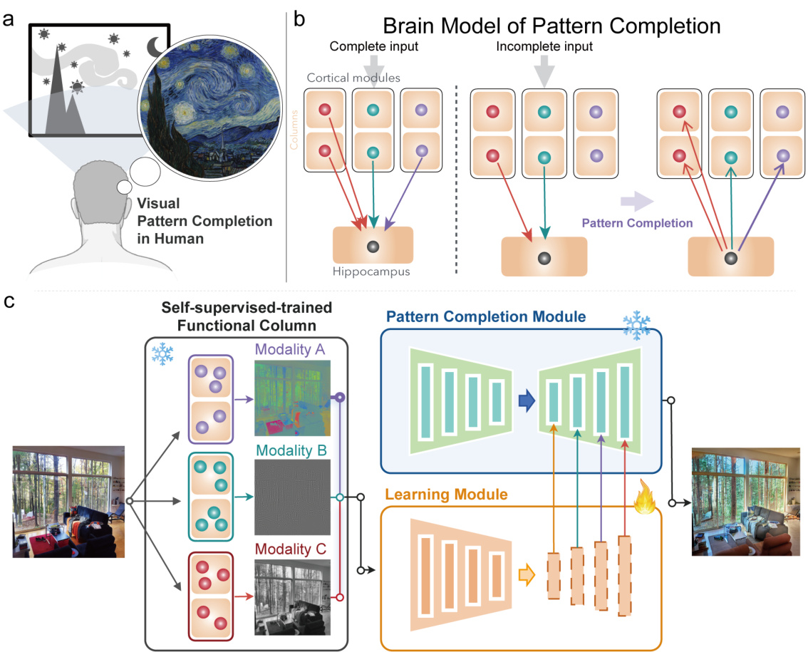 Learning from Pattern Completion: Self-supervised Controllable Generation · NeurIPS 2024