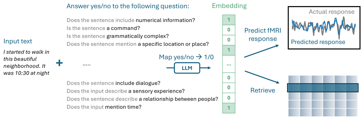 Crafting Interpretable Embeddings for Language Neuroscience by Asking LLMs Questions · NeurIPS 2024