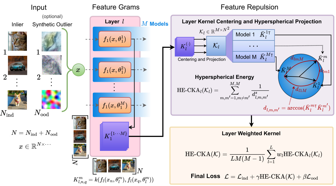 Enhancing Diversity in Bayesian Deep Learning via Hyperspherical Energy Minimization of CKA ...
