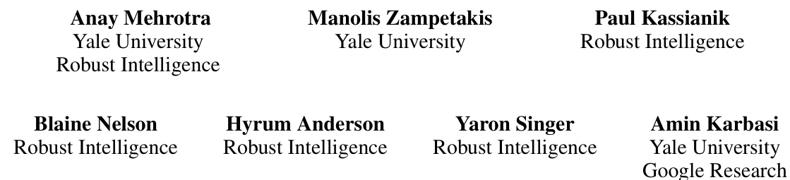 Tree of Attacks: Jailbreaking Black-Box LLMs Automatically · NeurIPS 2024