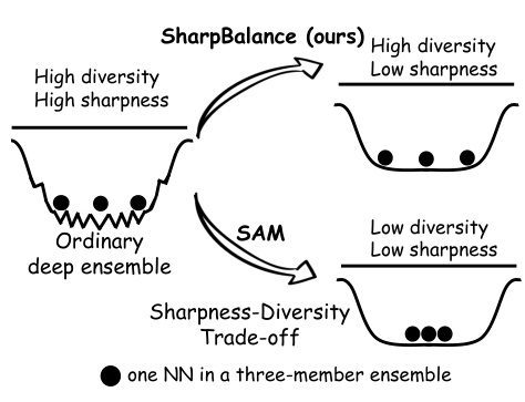 Sharpness-diversity tradeoff: improving flat ensembles with ...